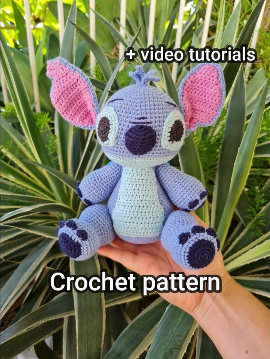 Stitch Pattern Crochet Blue Alien Amigurumi - Etsy