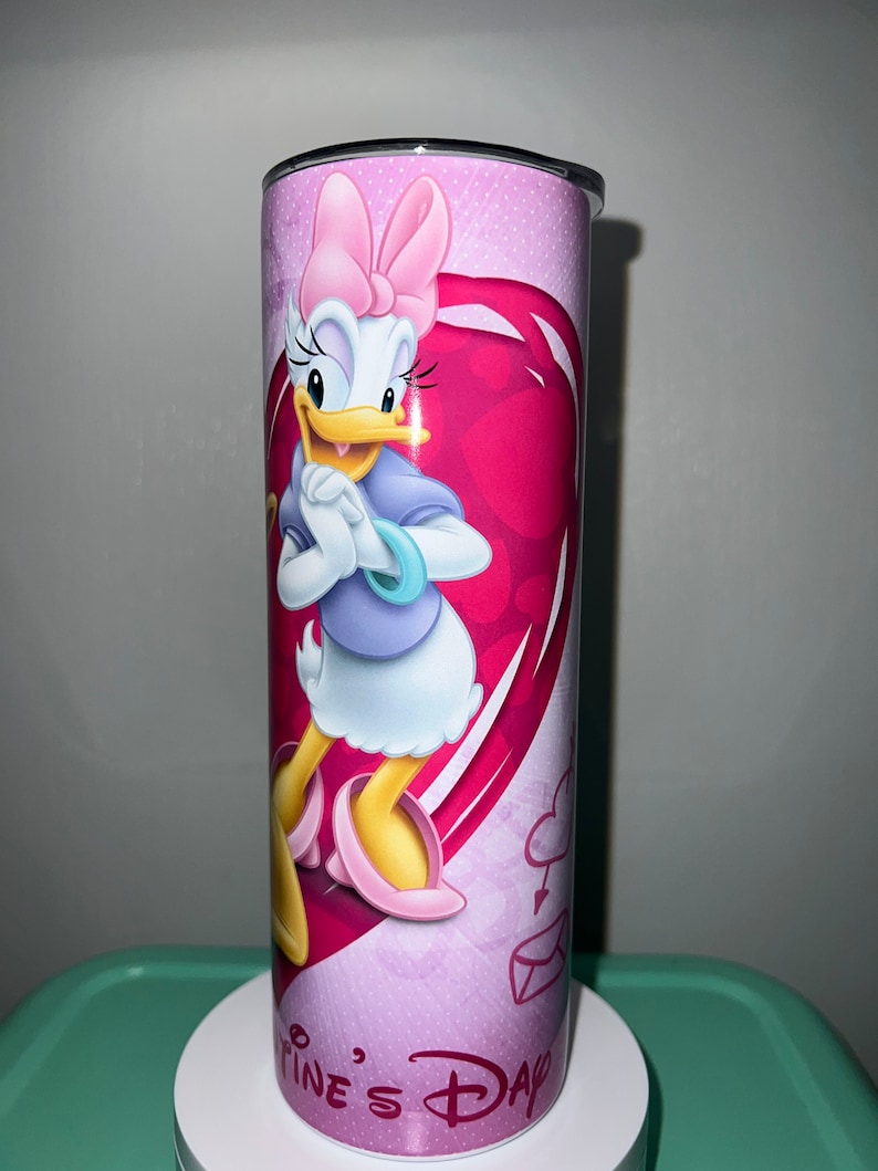 Valentines Day Skinny Tumbler Donald Duck Daisy Duck Disney Gift Happy ...
