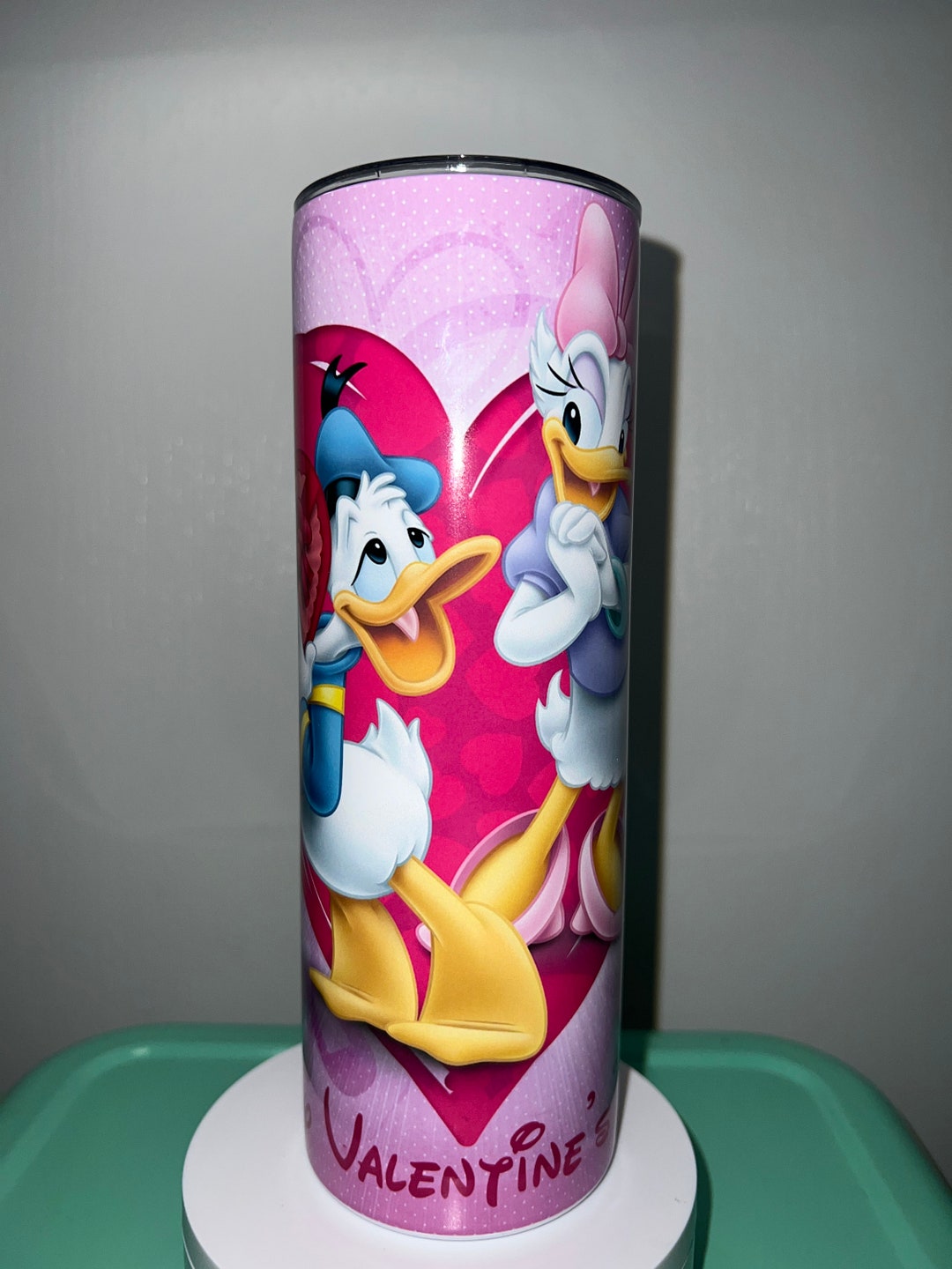 Valentines Day Skinny Tumbler Donald Duck Daisy Duck Disney Gift Happy ...