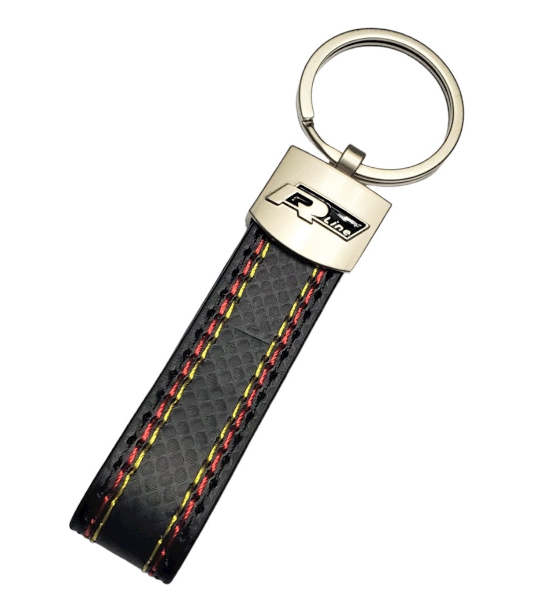 R Line Keychain Leather With Stitches Rline Keyring Keyfob - Etsy