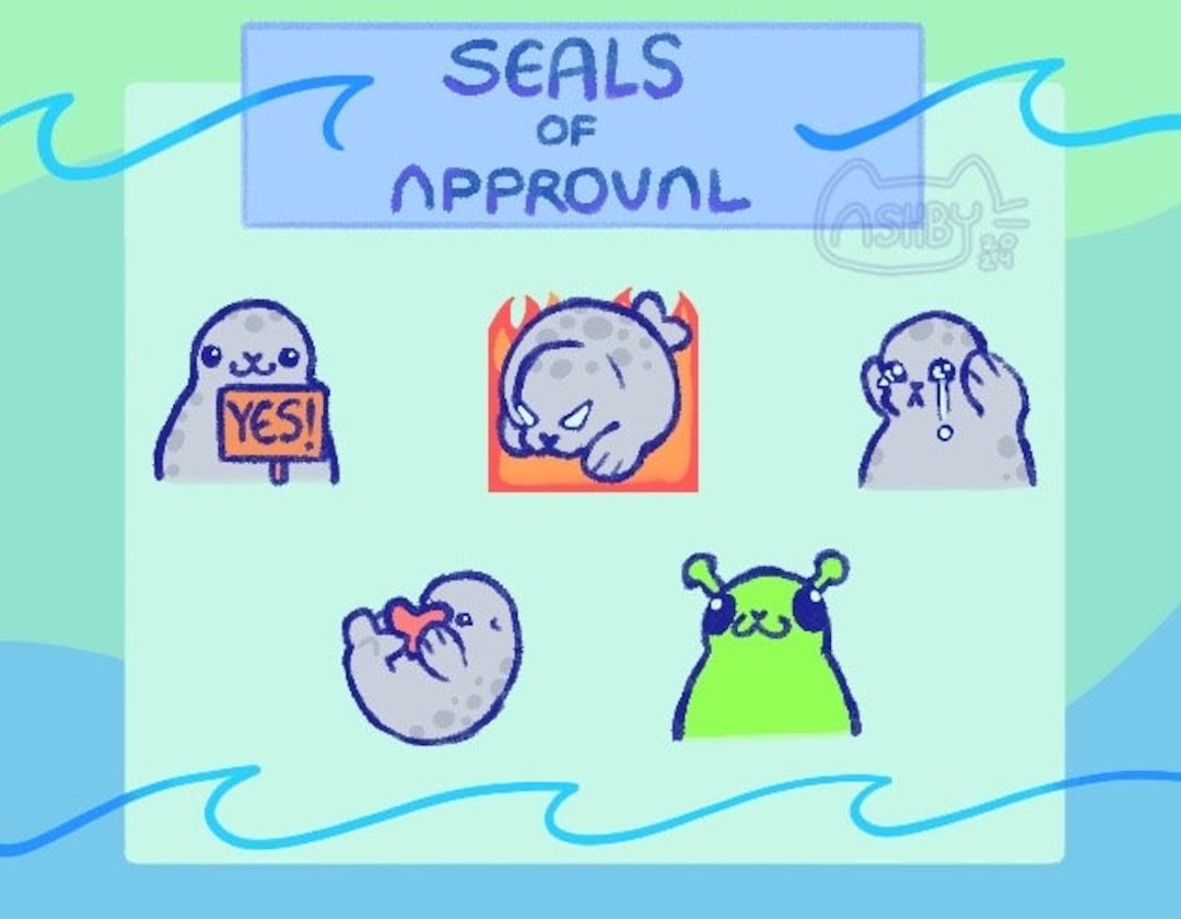 Seals of Approval Seal Twitch Emote Set - Etsy