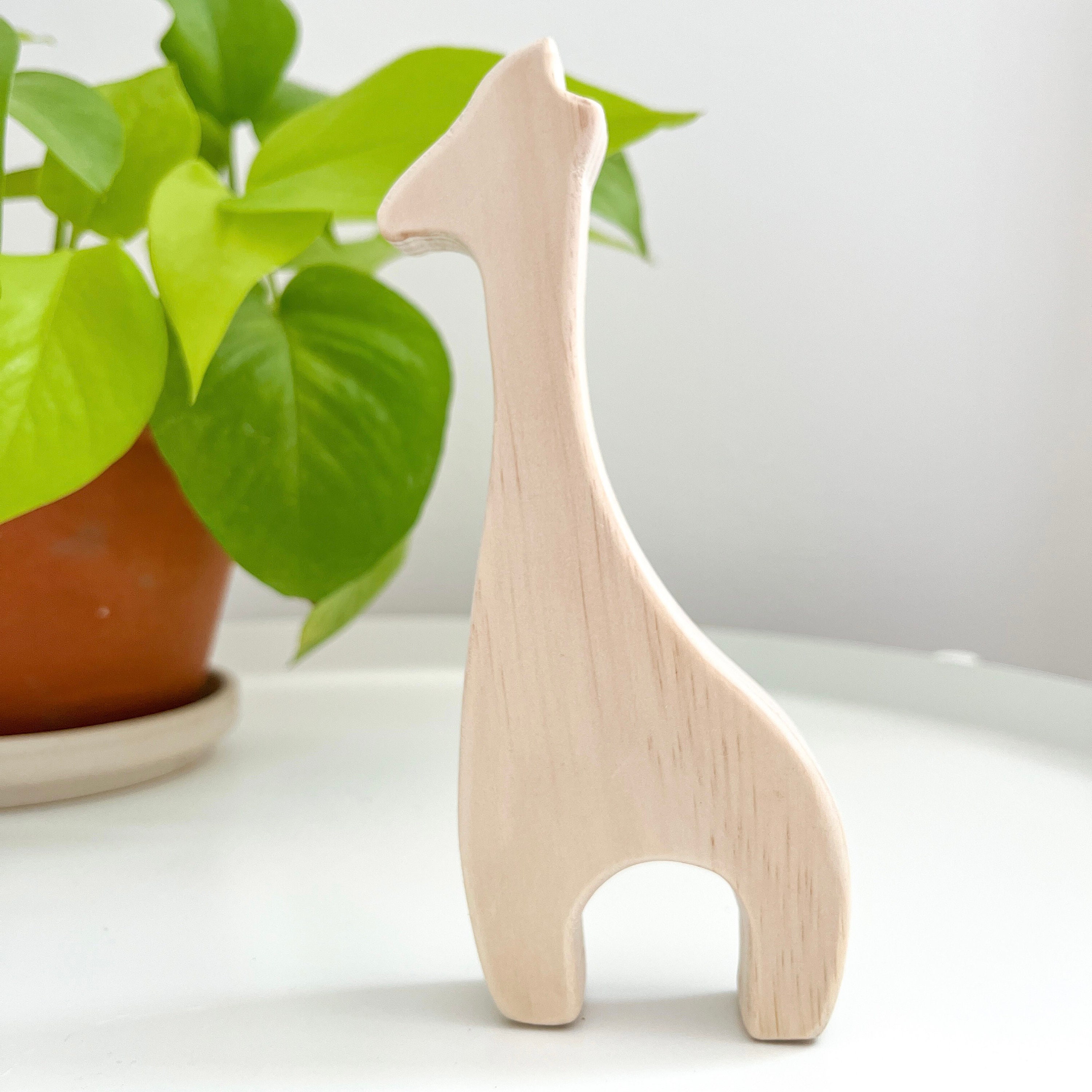 Little Baby Giraffe Toy Handmade Natural Wooden Baby Block - Etsy