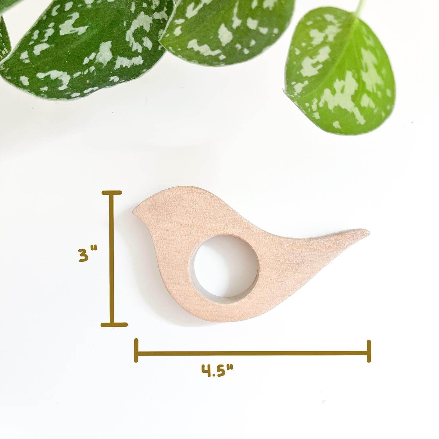 Little Baby Bird Toy Handmade Natural Wooden Baby Block Minimal Newborn ...