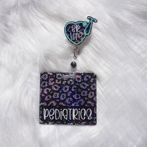 Holographic Leopard Cheetah Stethoscope Badge Buddy Set, Customizable ...