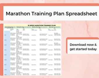 Running Training Plan Template - Etsy