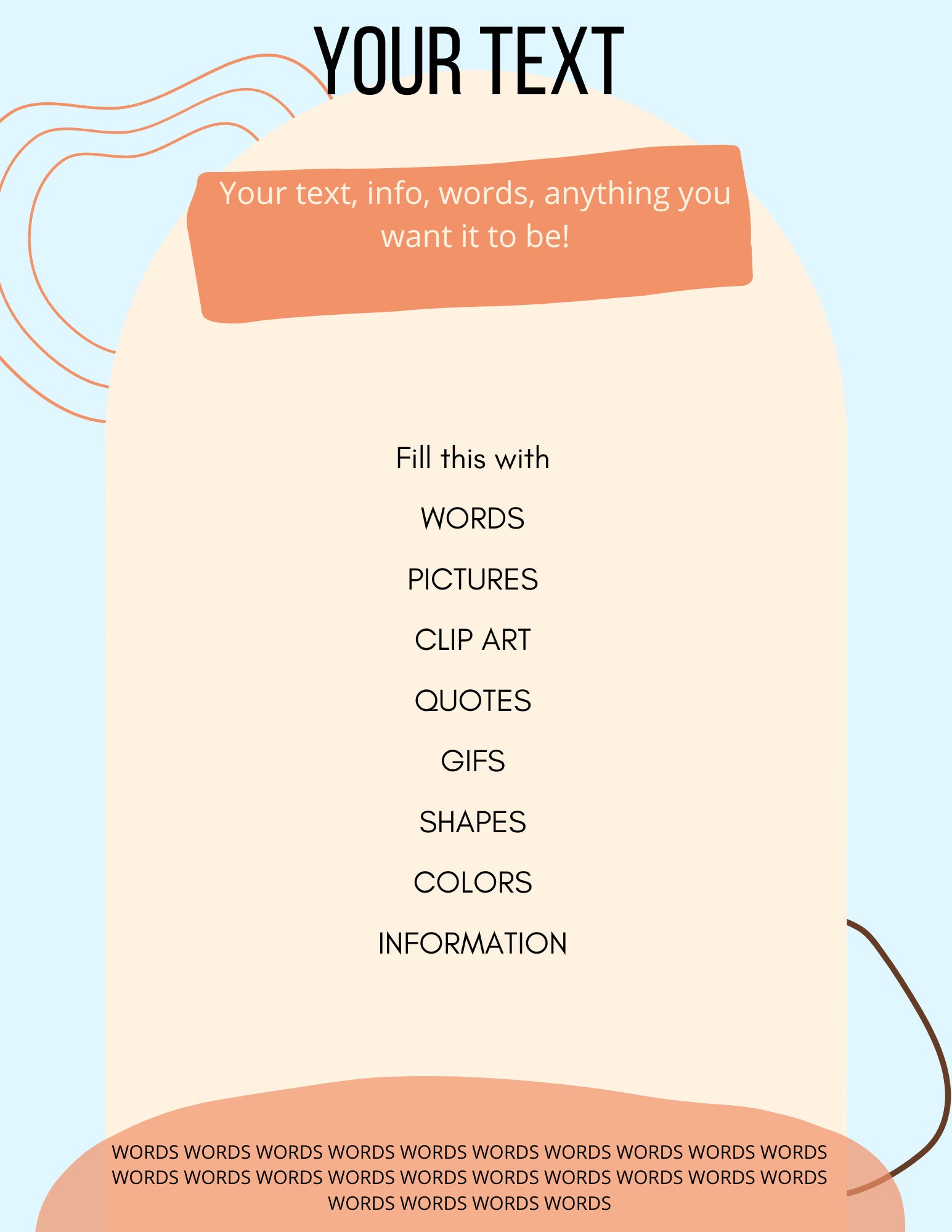 PNG Instant Digital Download - Blank Flyer - You Can Add Text Once ...