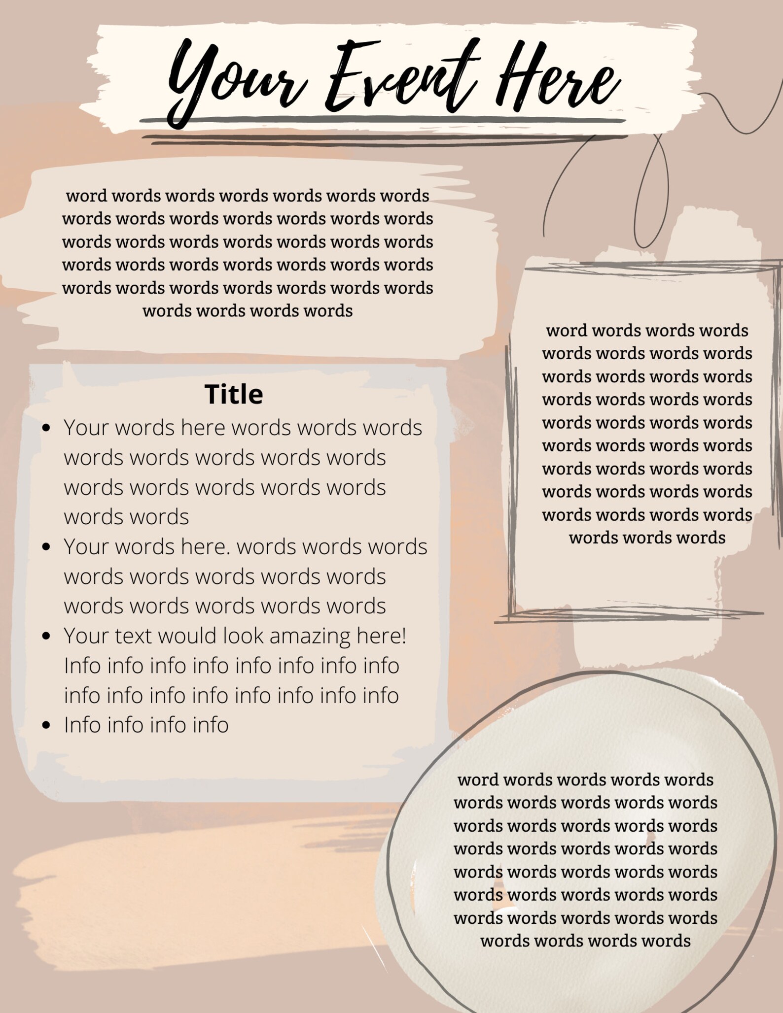 PNG Digital Download Instant - Blank Canva Flyer - Can Fill in Your Own ...