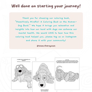 Mindfulness Coloring Book on Human Dog Bond - Etsy