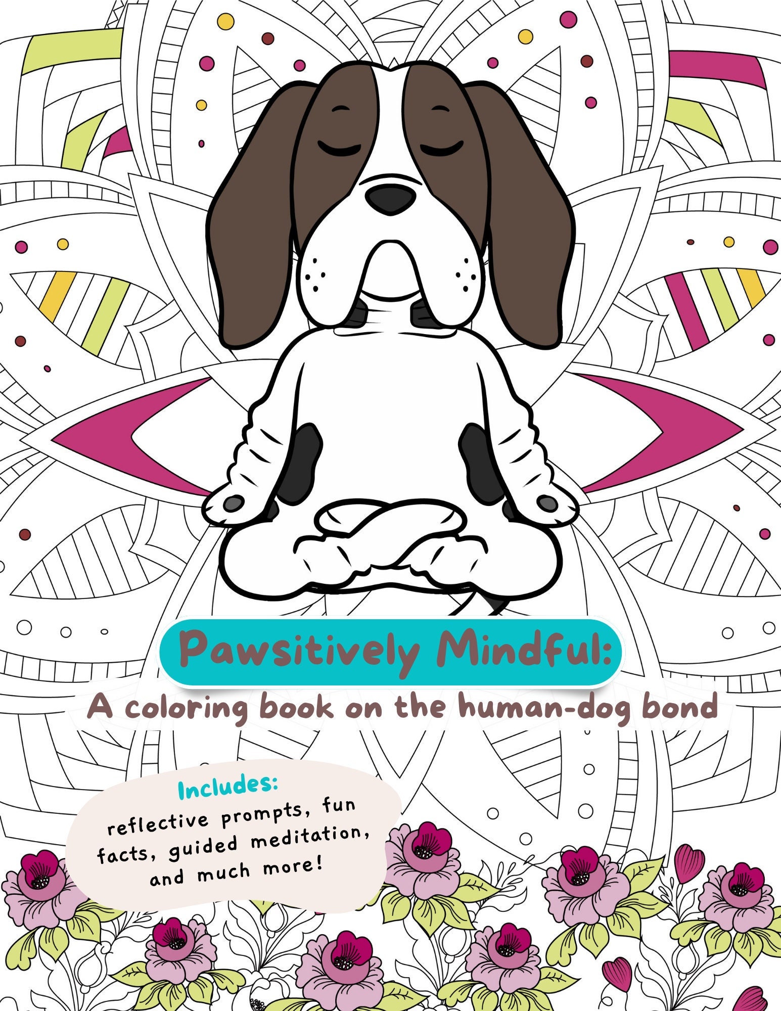 Mindfulness Coloring Book on Human Dog Bond - Etsy