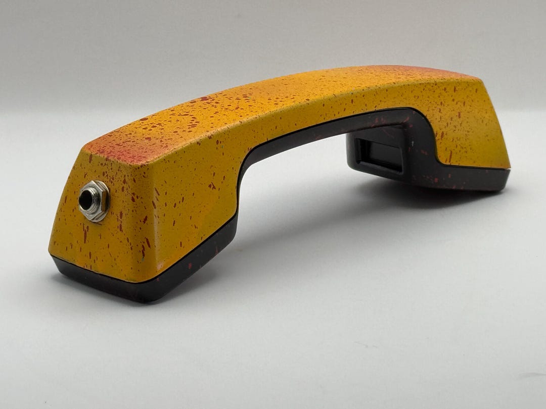 Telephone Mic, Lo-fi Microphone, Retro Vintage, Yellow, Black, Boutique ...