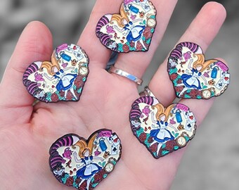 Qoh Card Pack Mini Enamel Pin Alice in Wonderland Queen of Hearts - Etsy