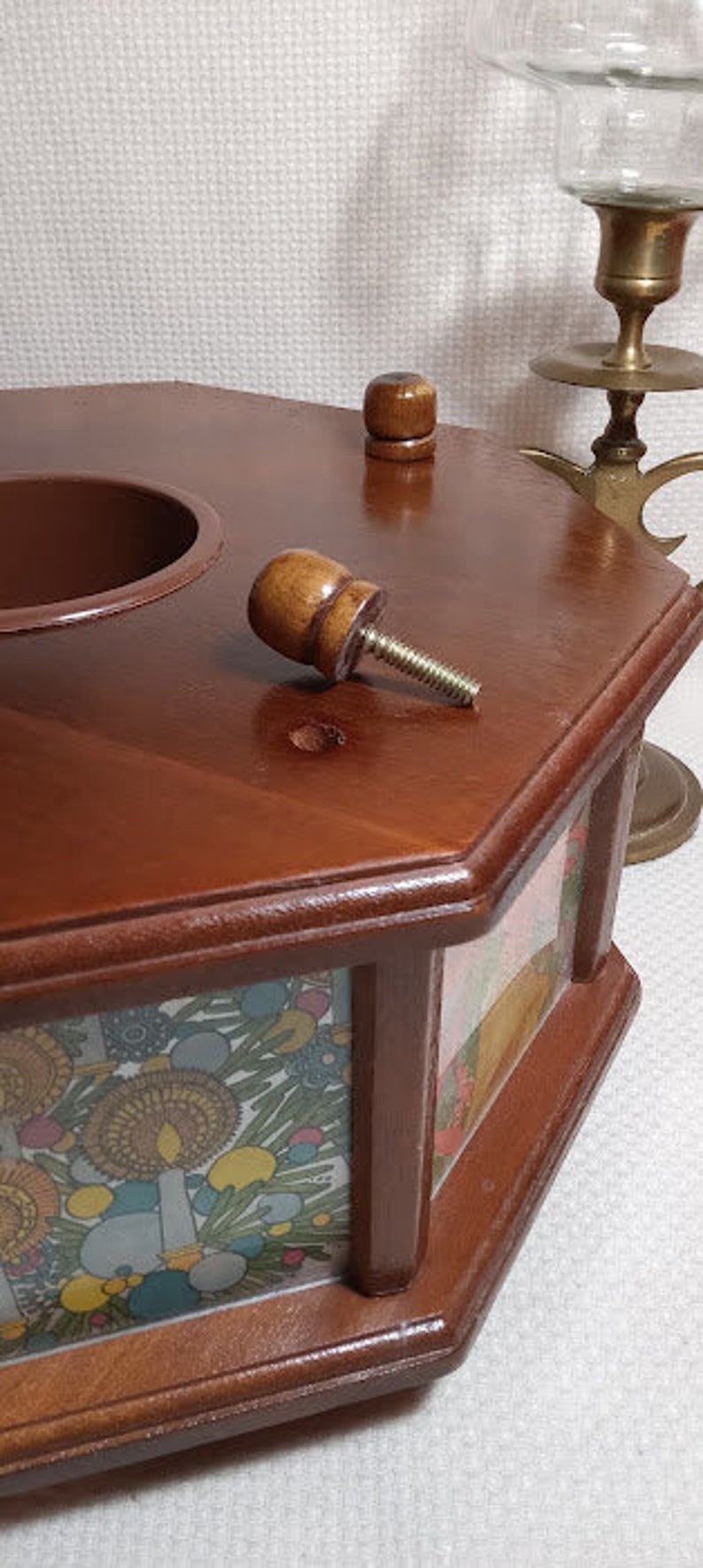 1970s Octagon Desktop Turnstyle 8photo Display W/ Pen Pencil Cup or ...