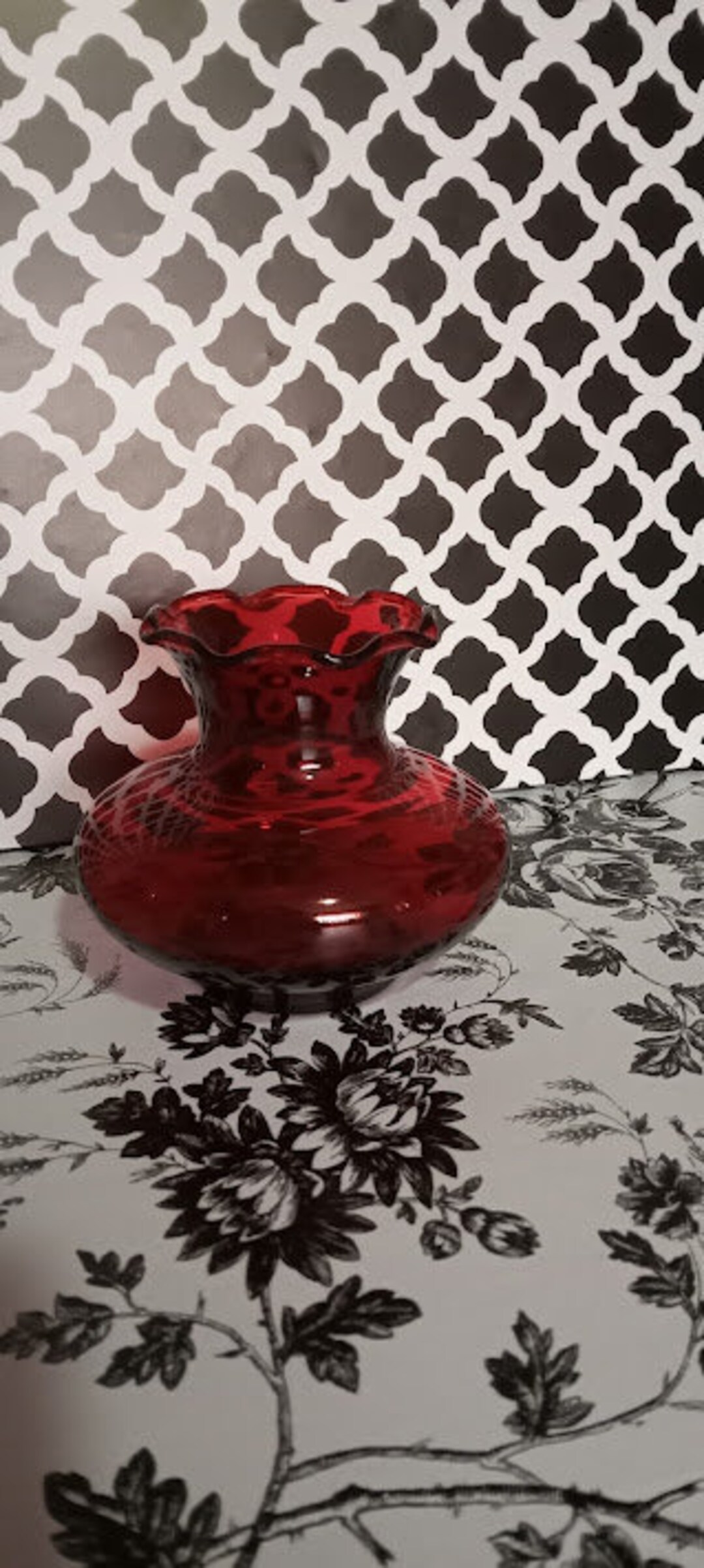 1960s Ruby Red Bud Flower Vase - Etsy