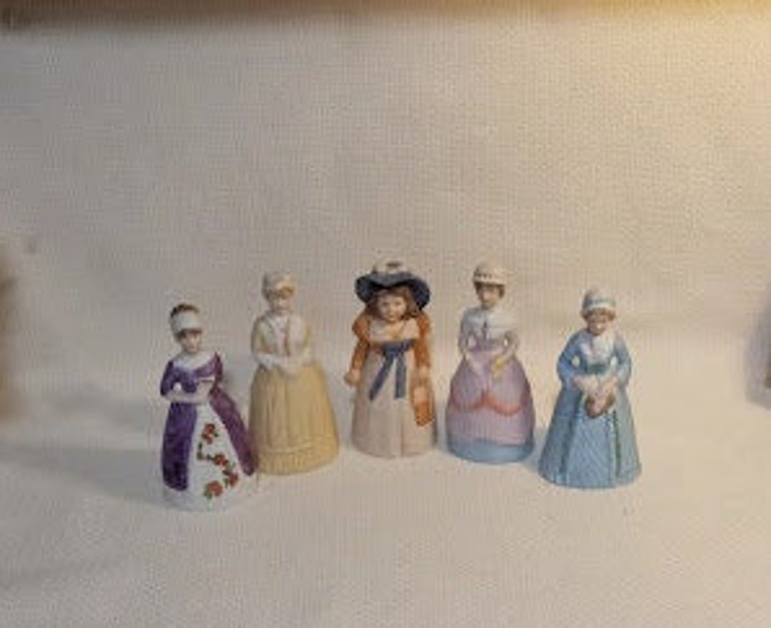 1980s Porcelain Bells Lady Porcelain Bell Figurines 4falmbro - Etsy