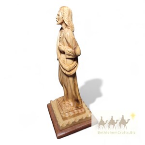 Hand Carved Sacred Heart of Jesus Christ Olive Wood Statue - Etsy