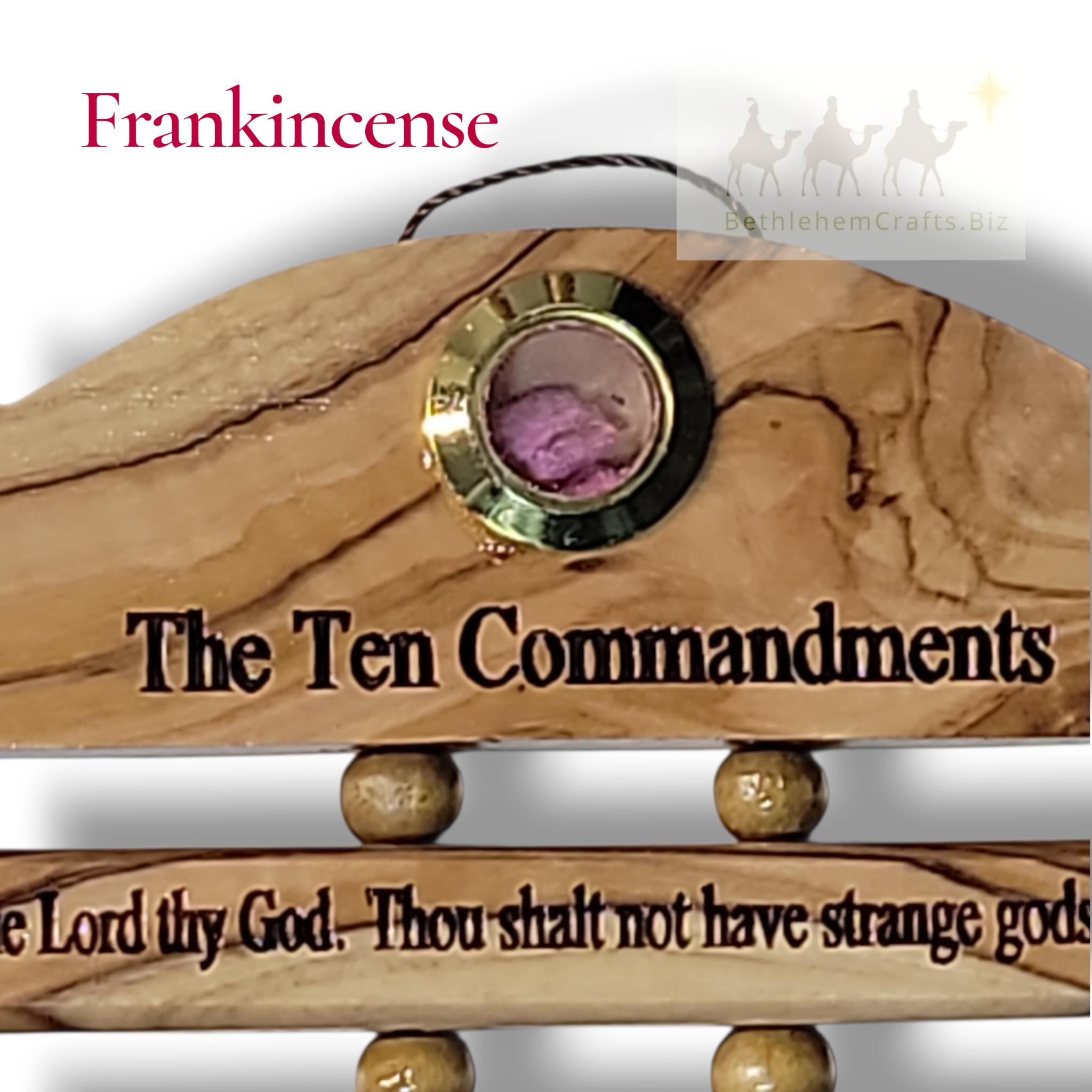 Handmade Olive Wood 10 Commandments Wall Hanging | Christian Bible ...