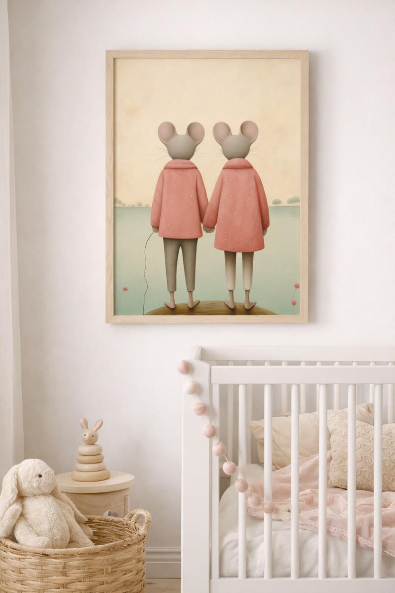 Mouse Friendship Wall Art Digital Download Storybook Animal ...