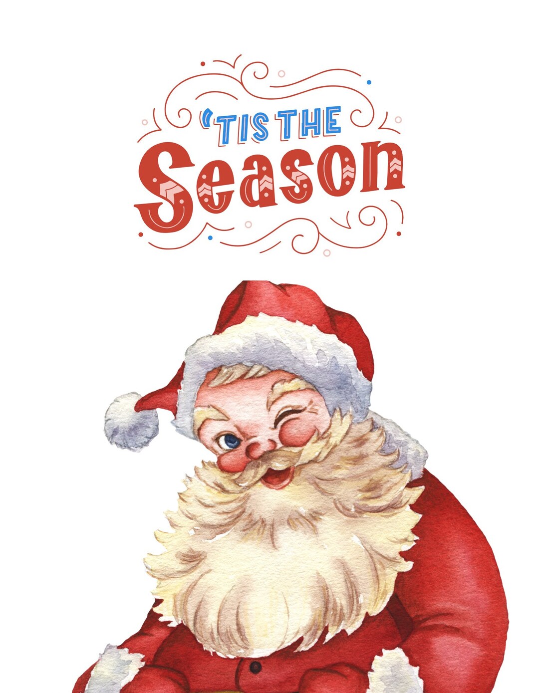 Vintage Santa Christmas Digital Download, Christmas Shirt, Vintage ...