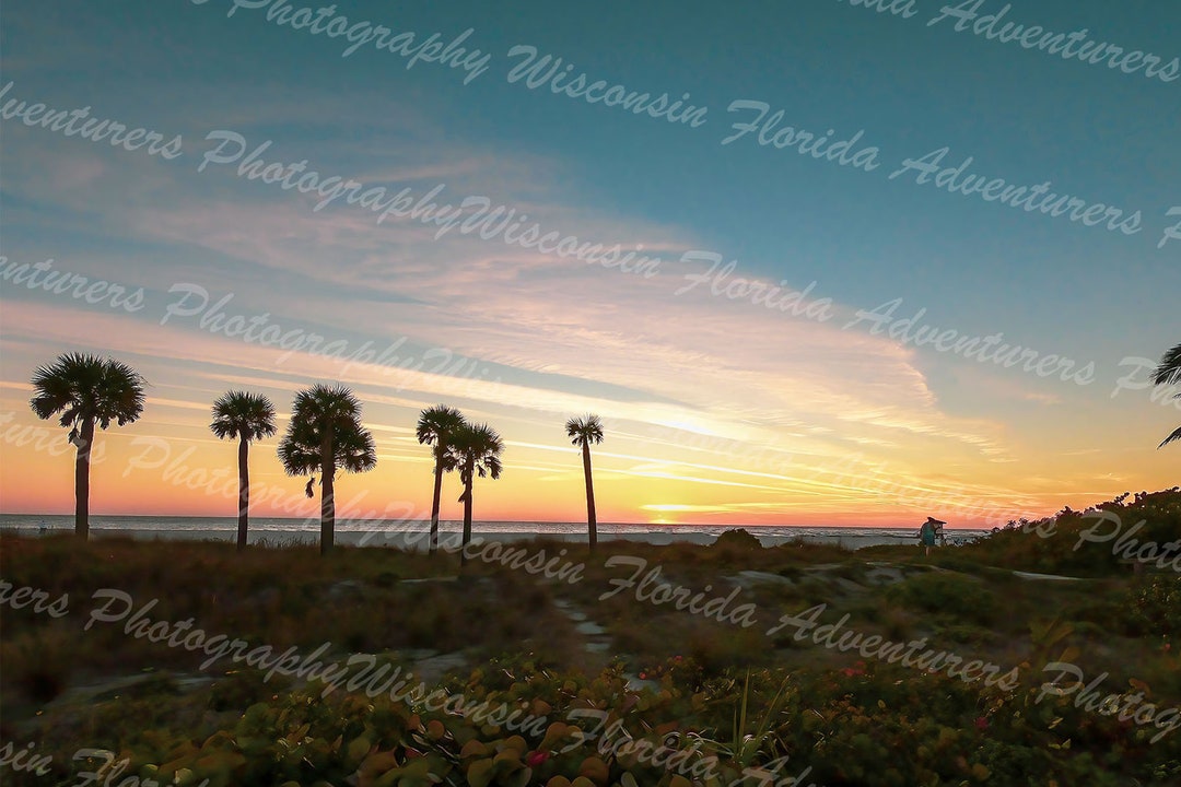 Lido Beach Sunset, Lido Beach, Sunset, Florida Sunset, Gulf of Mexico ...