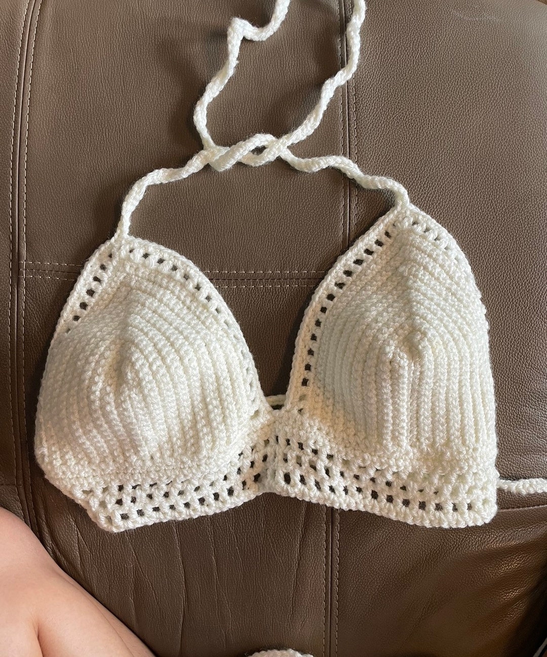 Handmade Crochet Bralette (customizable) - Etsy