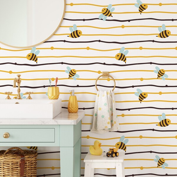 Bee Wallpaper - Etsy