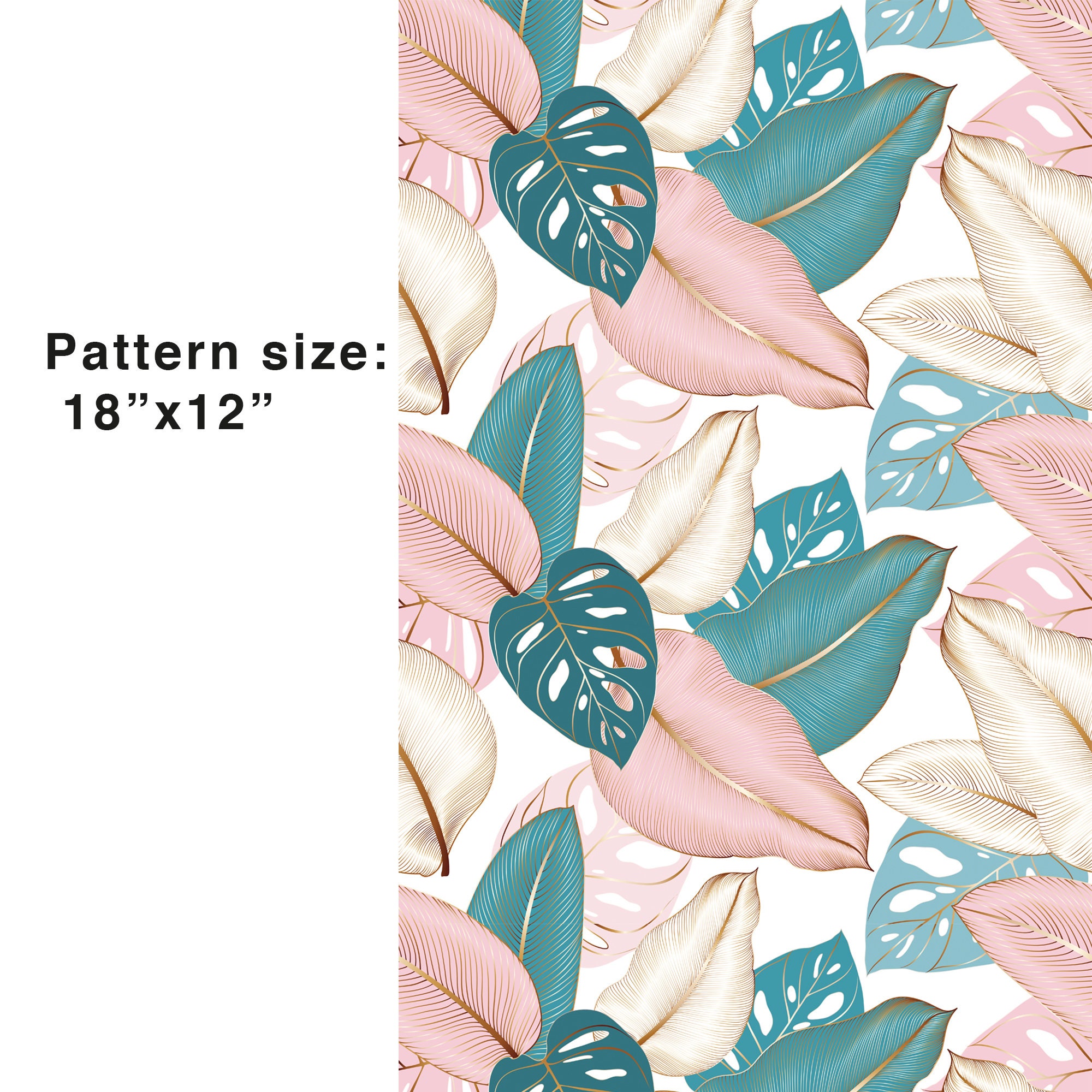 Tropical Wallpaper, Large Mural, Summer Decal, Tropical Decals, Wall ...