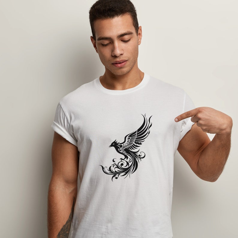 Fancy Bird Silhouette, Bird SVG, Pdf, Dxf, Png, Bird Clipart, Bird ...