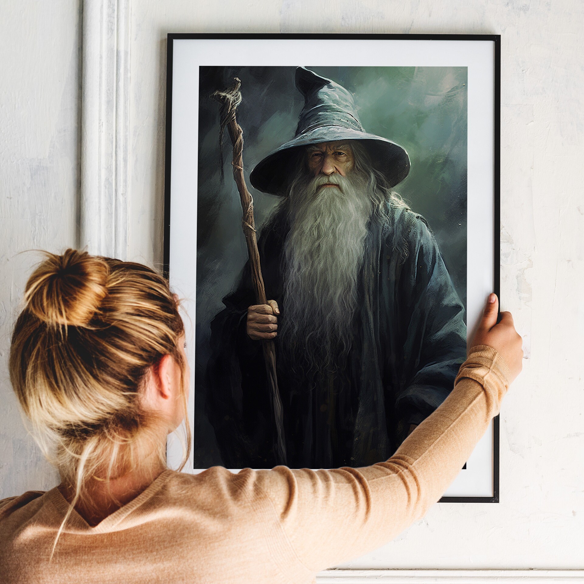 NEW! Gandalf Lord of the Rings Digital | Lotr Wall Art Print | Digital ...