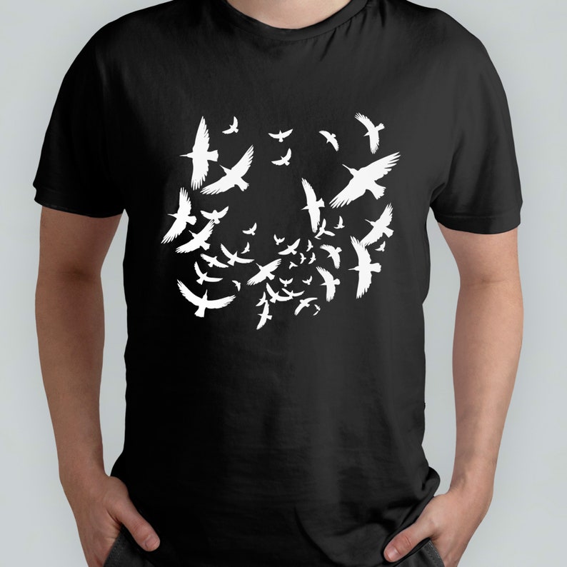 Birds Flying Silhouette, Bird SVG, Pdf, Dxf, Png, Soaring Birds Clipart ...