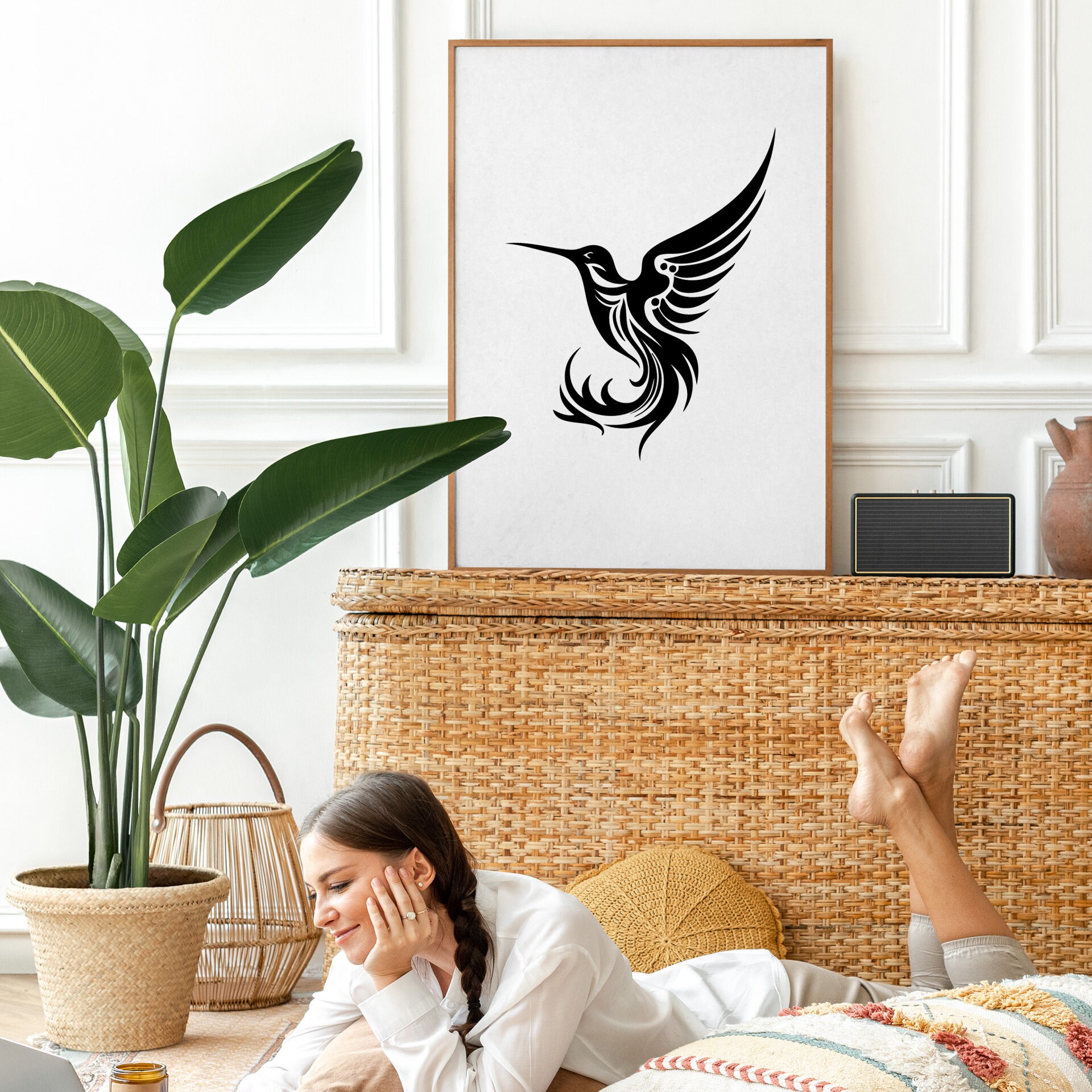 Silueta de colibrí, pájaro SVG, Pdf, Dxf, Png, imágenes prediseñadas ...