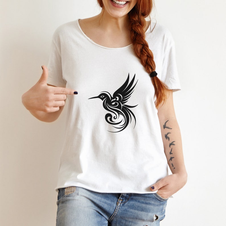 Silueta de colibrí, pájaro SVG, Pdf, Dxf, Png, imágenes prediseñadas ...