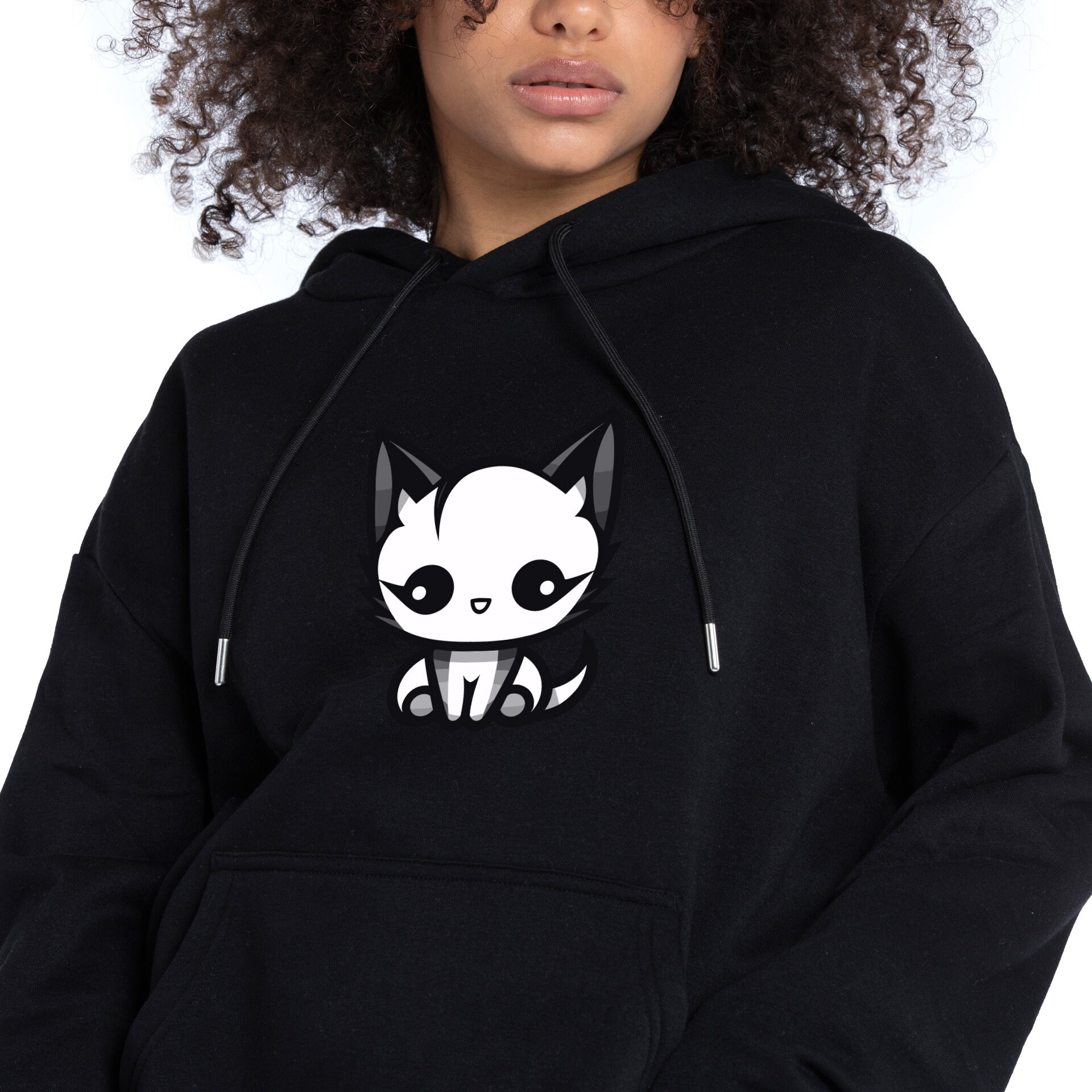 Cute Chibi Cat Silhouette, Baby Kawaii Cat Illustration, SVG, Pdf, Dxf ...