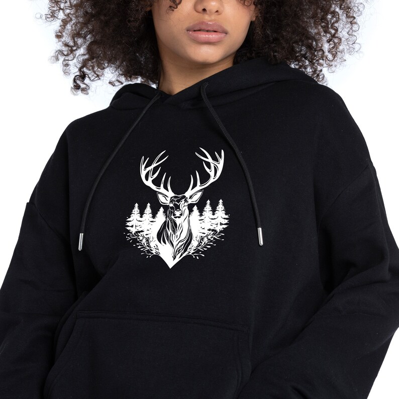 Deer With Antlers Head Silhouette, Laser Cut Stag Shape SVG, Pdf, Dxf ...