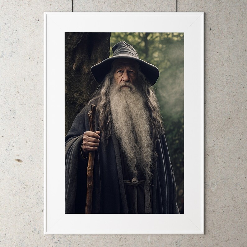 NEW Gandalf Lord of the Rings Digital Lotr Wall Art Print Digital ...