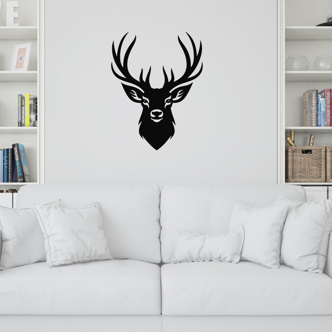 Deer Head Silhouette Stag Shape SVG Pdf Dxf Png Deer With - Etsy