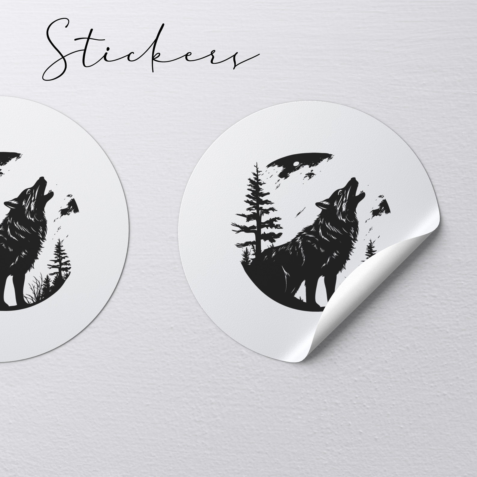 Howling Wolf Silhouette, Wolf SVG, Pdf, Dxf, Png, Wolf Clipart, Wolf ...