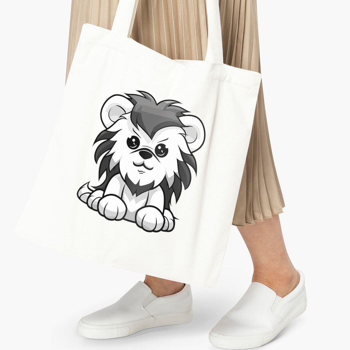 Cute Chibi Lion Silhouette Baby Lion Kawaii Illustration - Etsy