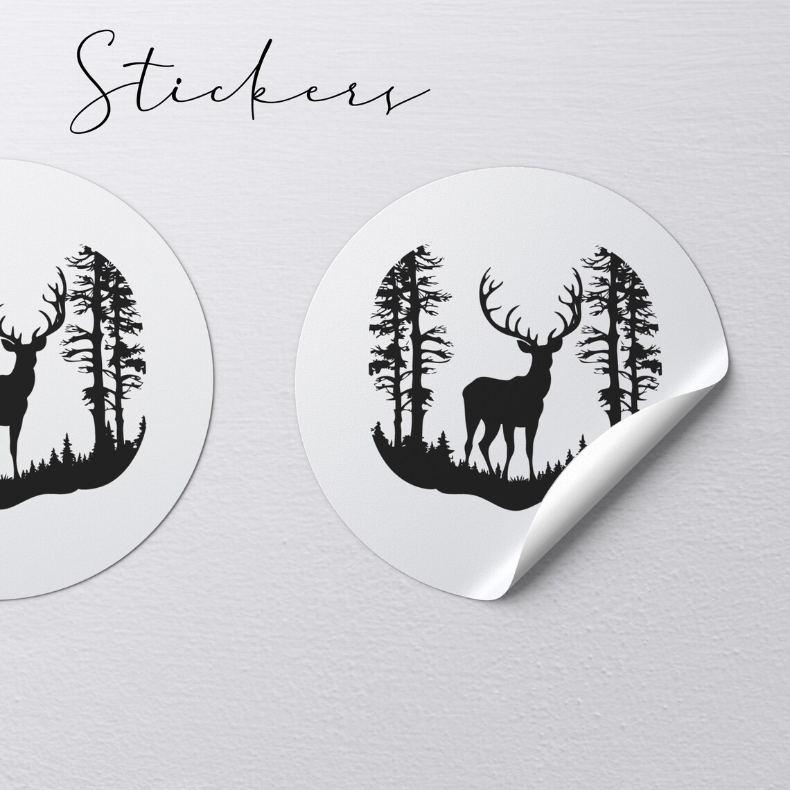 Deer Forest Silhouette Stag Shape SVG Pdf Dxf Png Deer - Etsy