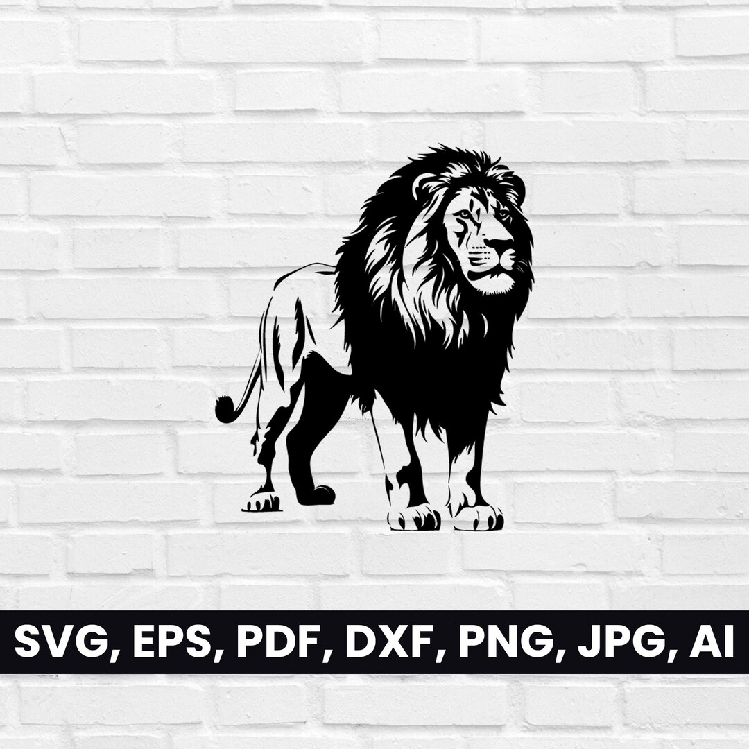 Löwe Körper Silhouette, Löwe SVG, Pdf, Dxf, Png, Löwe Clipart, Löwe ...