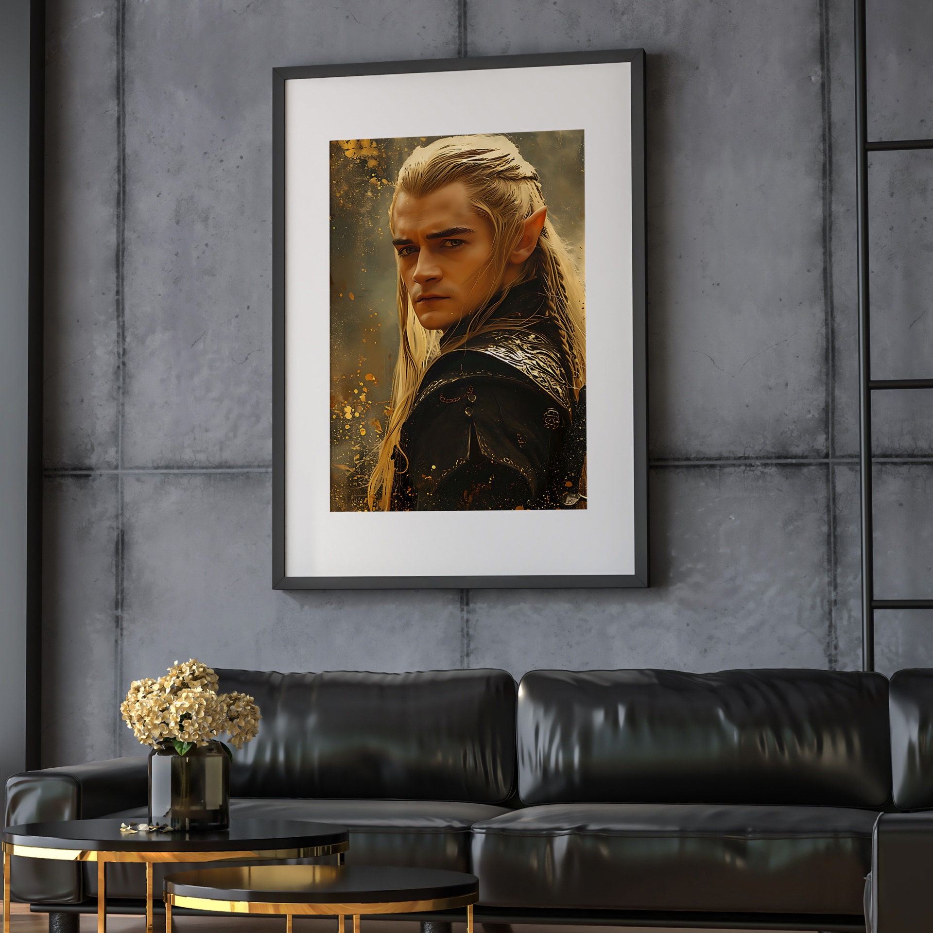 NEW! Legolas Lord of the Rings Digital | Lotr Elf Wall Art Print ...