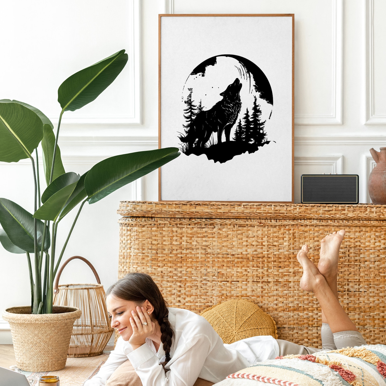 Howling Wolf Silhouette Wolf SVG Pdf Dxf Png Wolf - Etsy