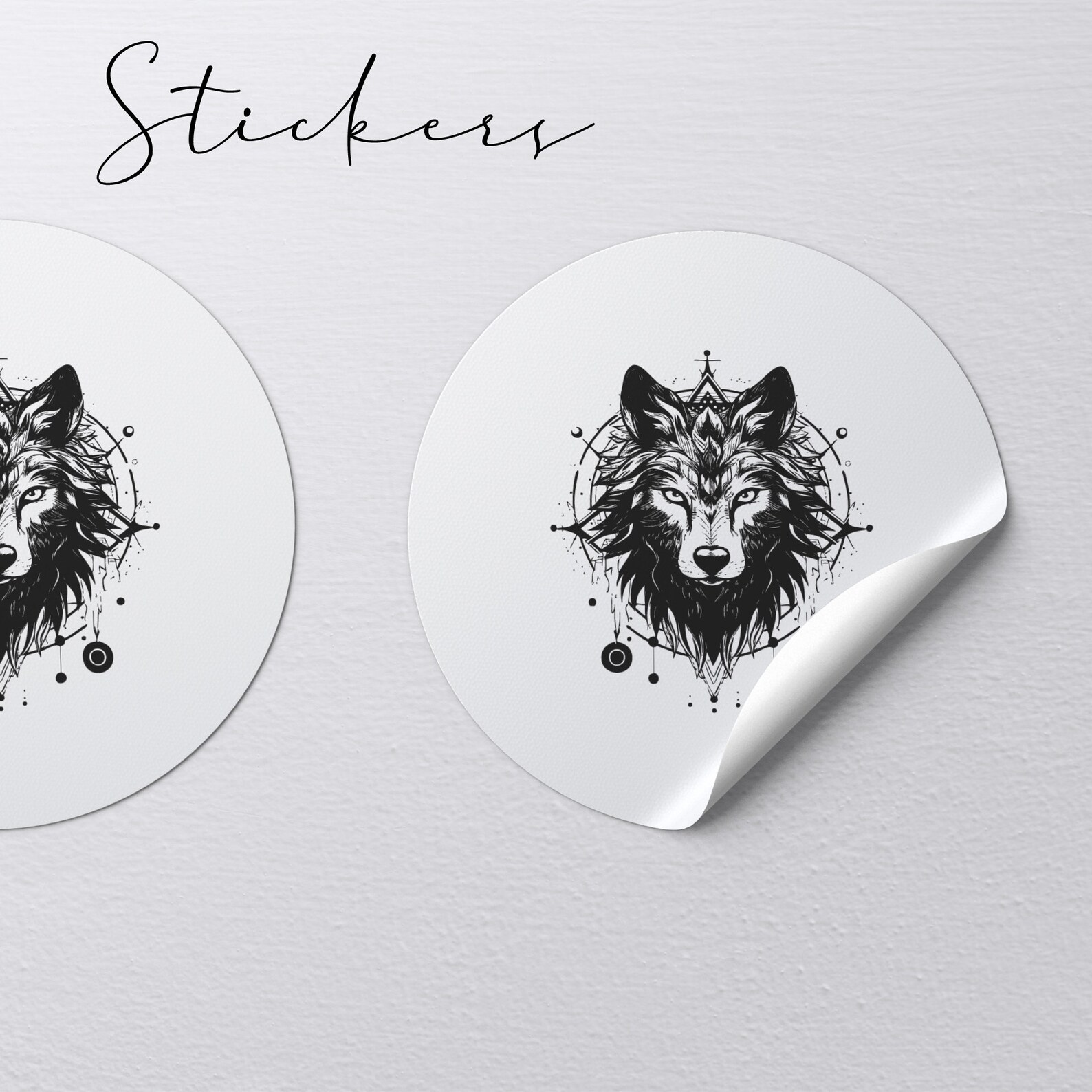 Wolf Face Shaman Silhouette SVG Pdf Dxf Png Wolf Clipart - Etsy