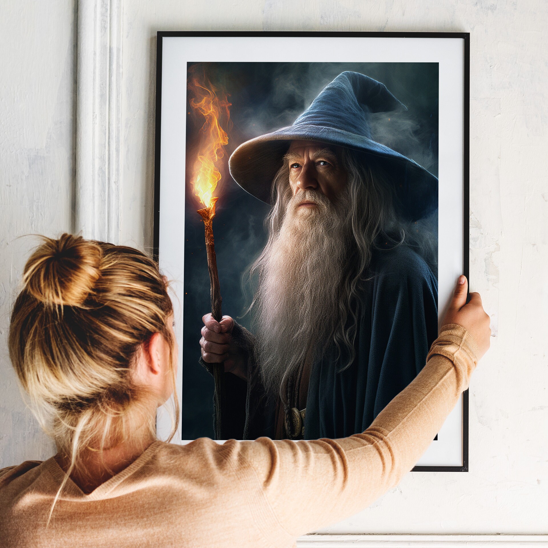 NEW! Gandalf Lord of the Rings Digital | Lotr Wall Art Print | Digital ...