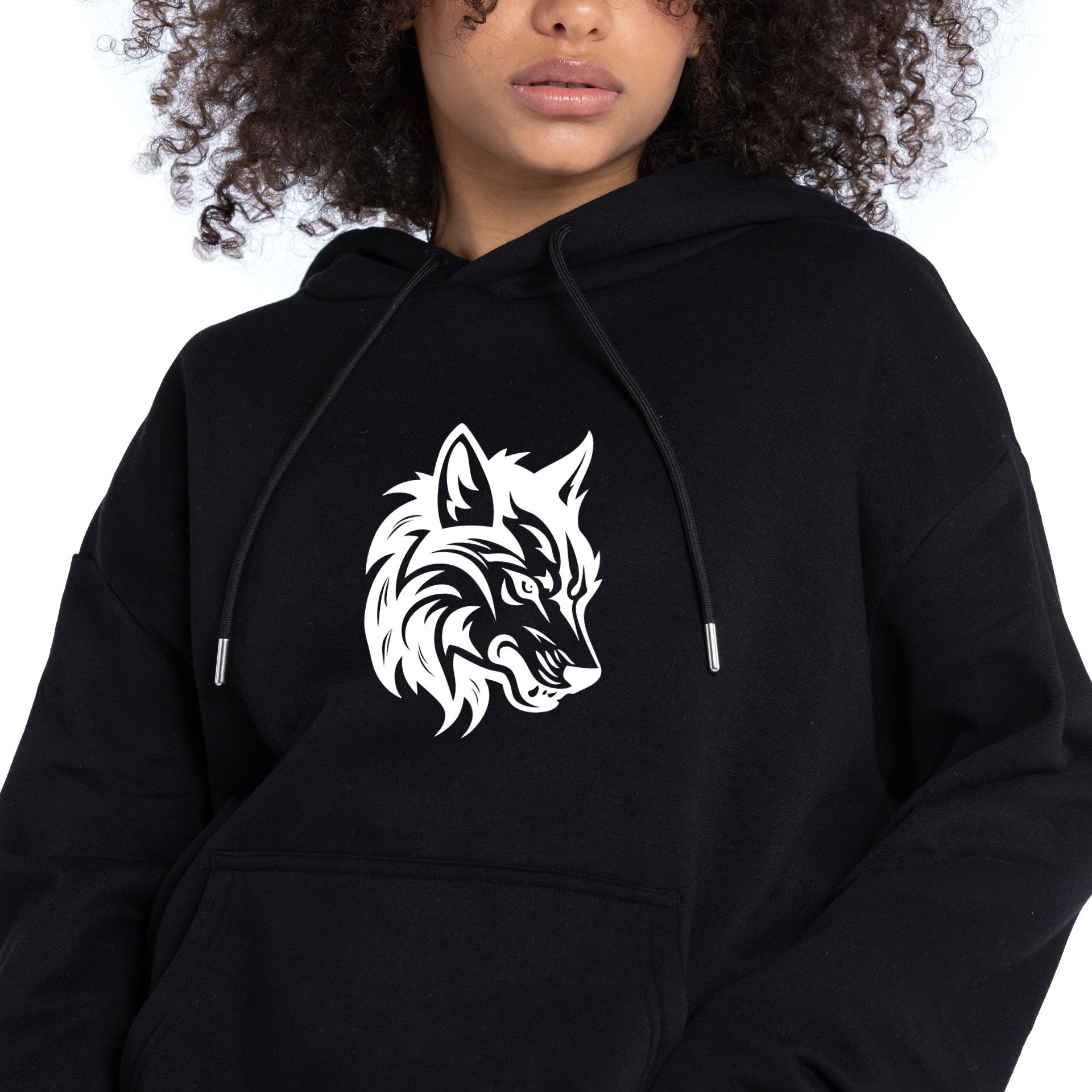 Silueta de cabeza de lobo cara de lobo SVG Pdf Dxf Png - Etsy México