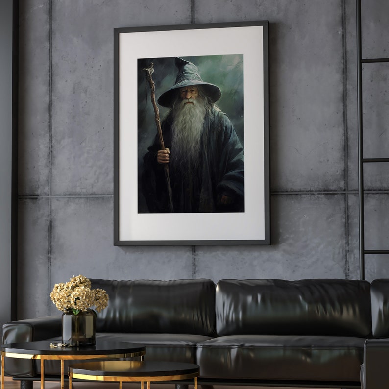 NEW! Gandalf Lord of the Rings Digital | Lotr Wall Art Print | Digital ...
