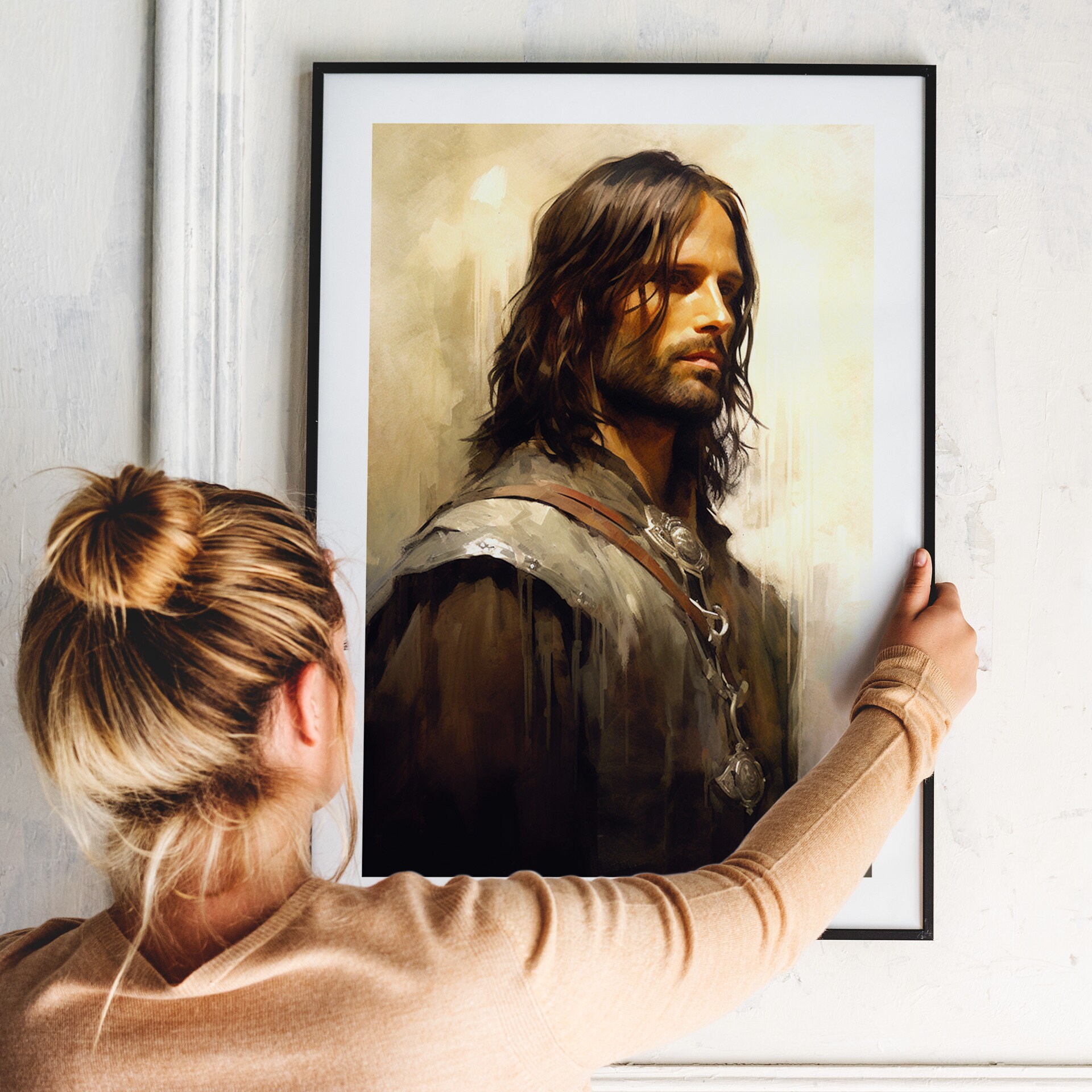 NEW Aragorn Lord of the Rings Digital Lotr Wall Art Print Digital ...