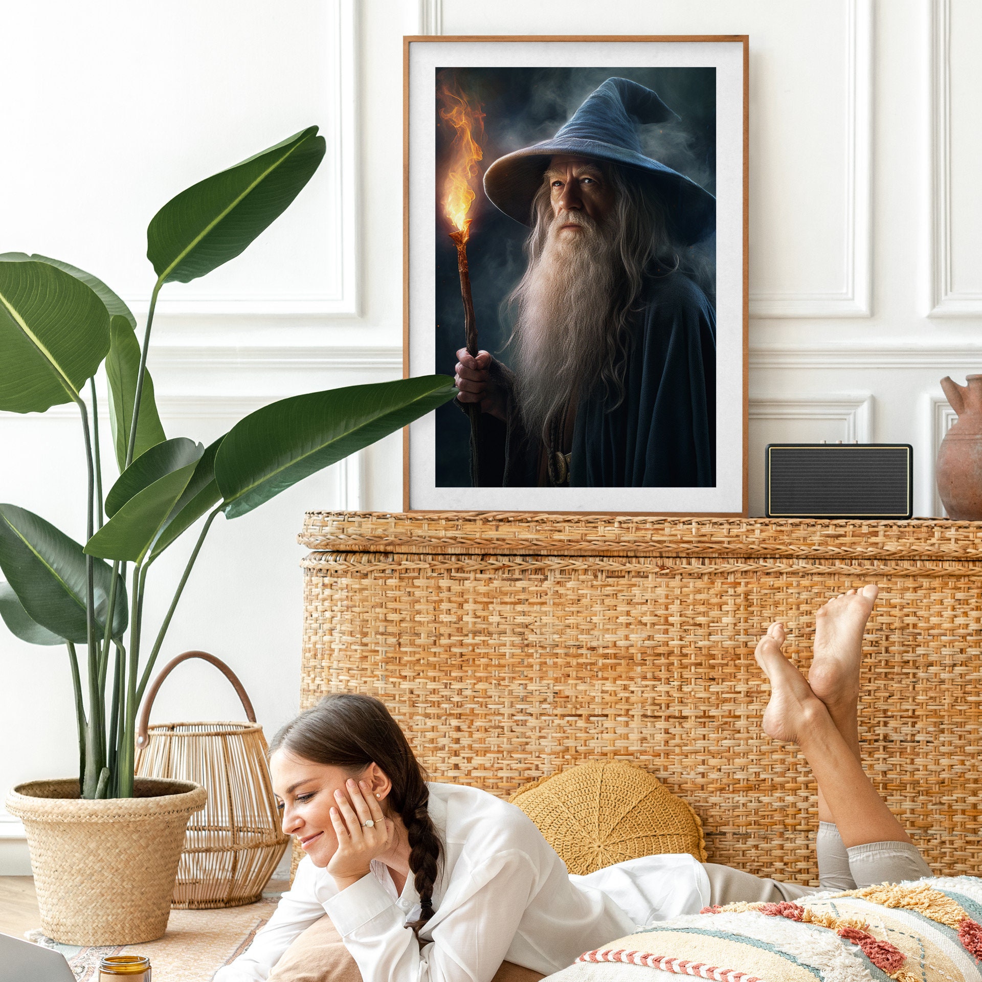 NEW! Gandalf Lord of the Rings Digital | Lotr Wall Art Print | Digital ...