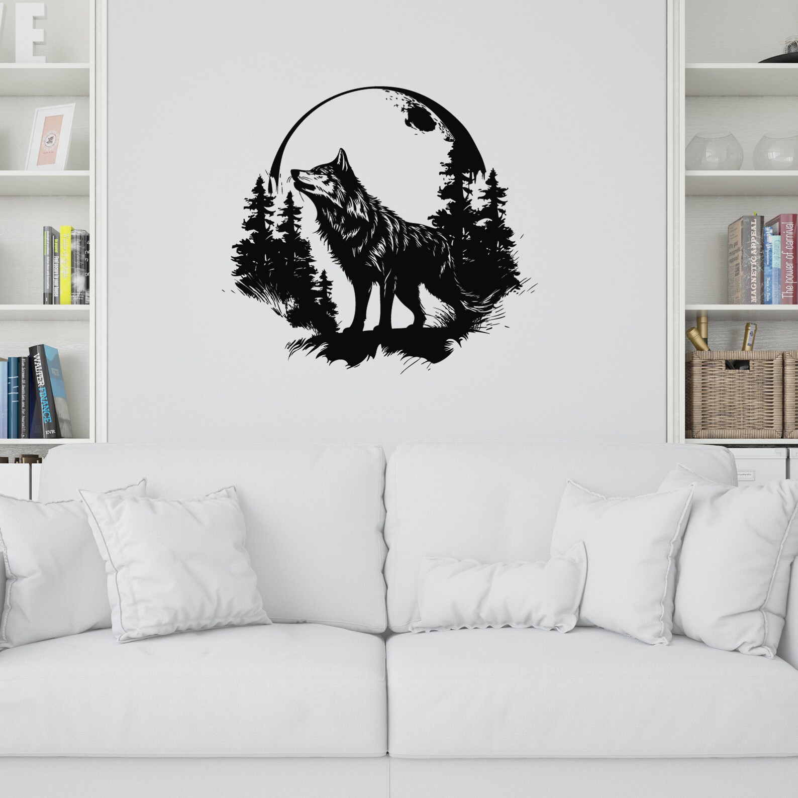 Howling Wolf Silhouette Wolf SVG Pdf Dxf Png Wolf - Etsy