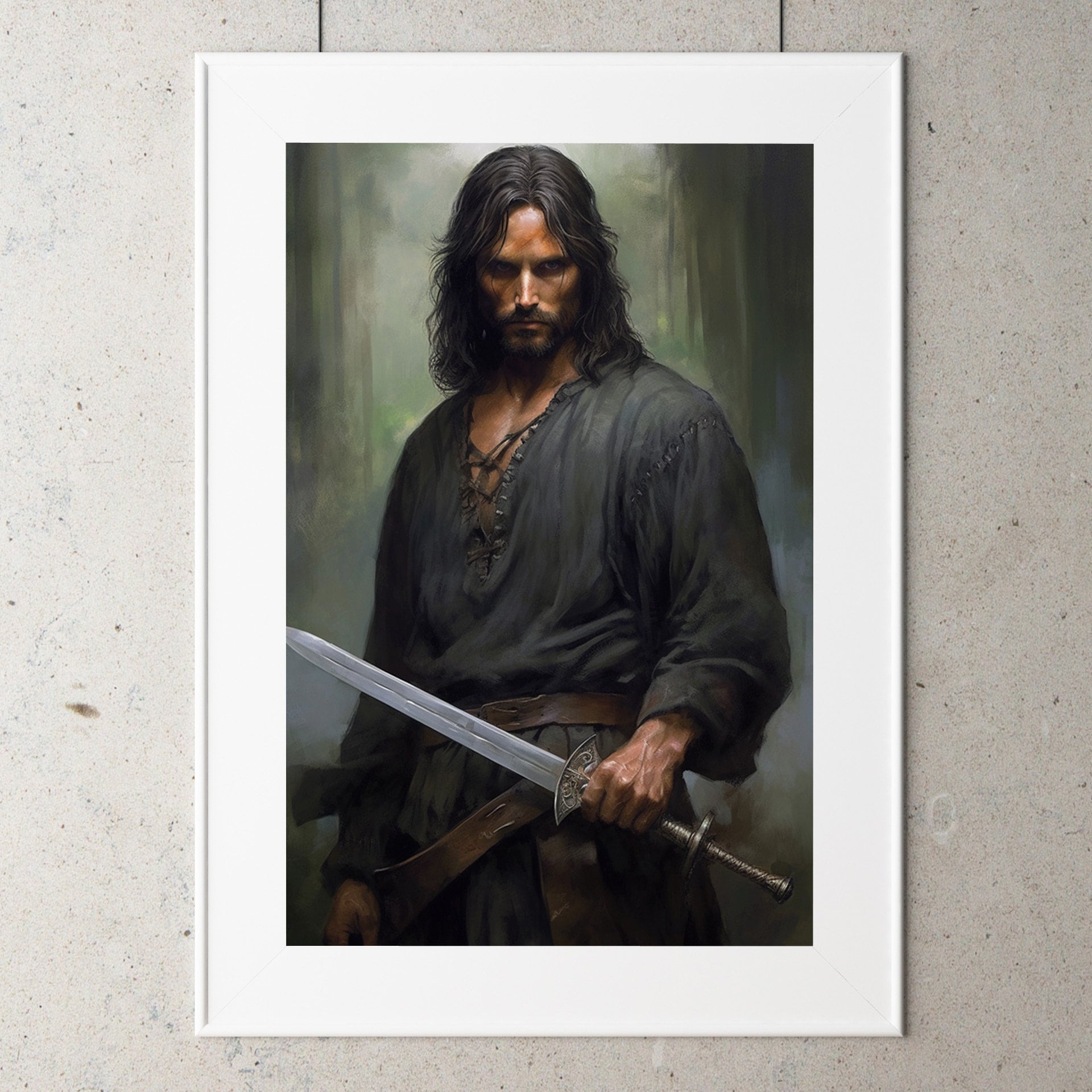 NEW Aragorn Lord of the Rings Digital Lotr Wall Art Print Digital ...
