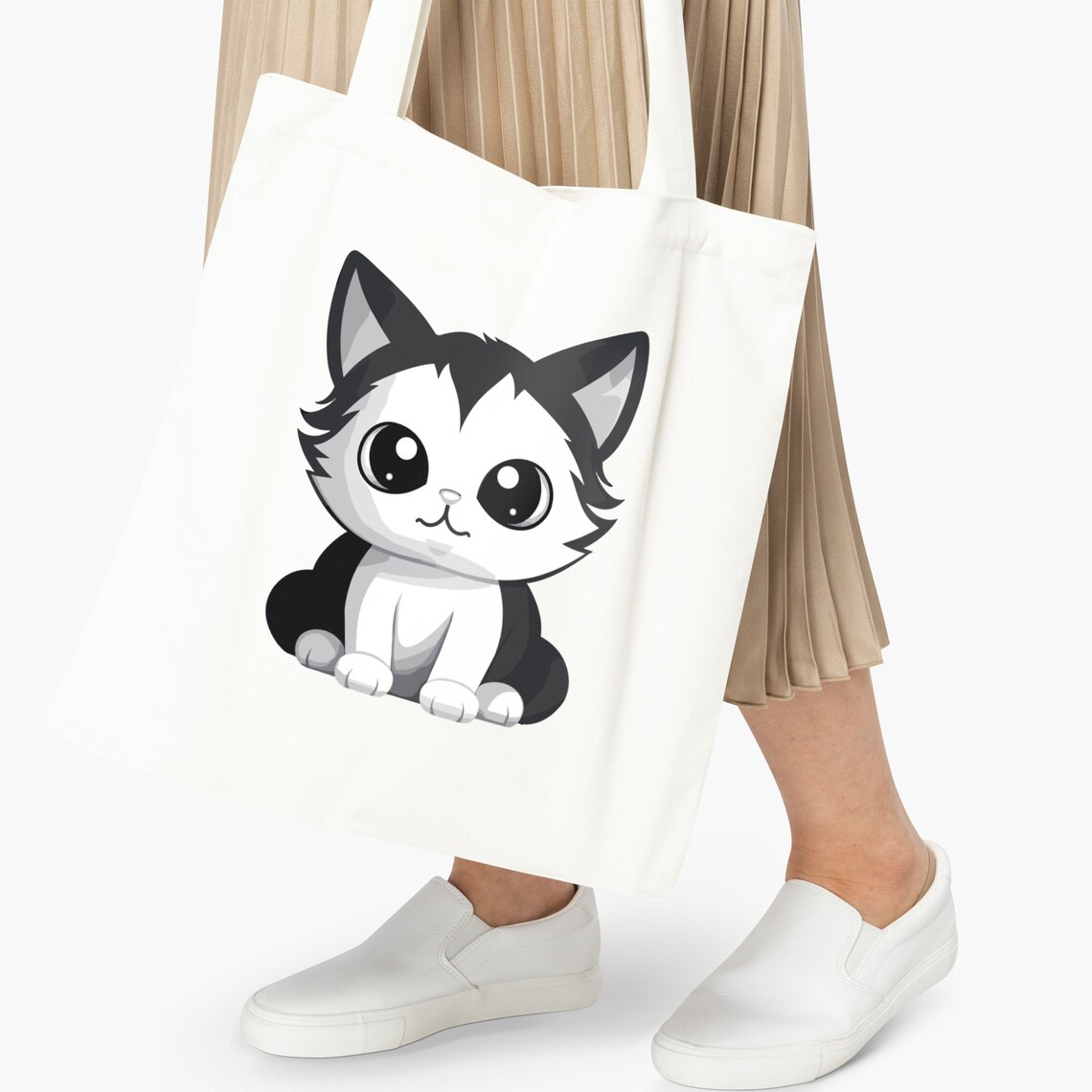 Cute Chibi Cat Silhouette Baby Kawaii Cat Illustration SVG - Etsy